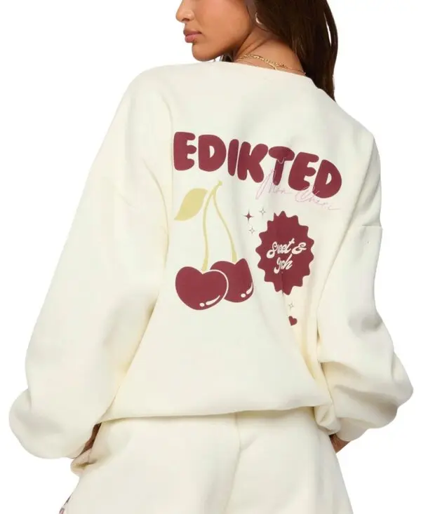 EDIKTED Cherry Babe Sweatshirt