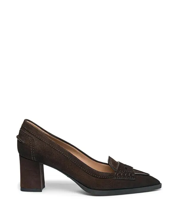 Santoni Suede Mid-heel Pumps
