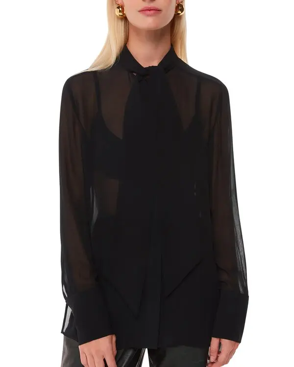 Whistles Amy Tie Neck Blouse
