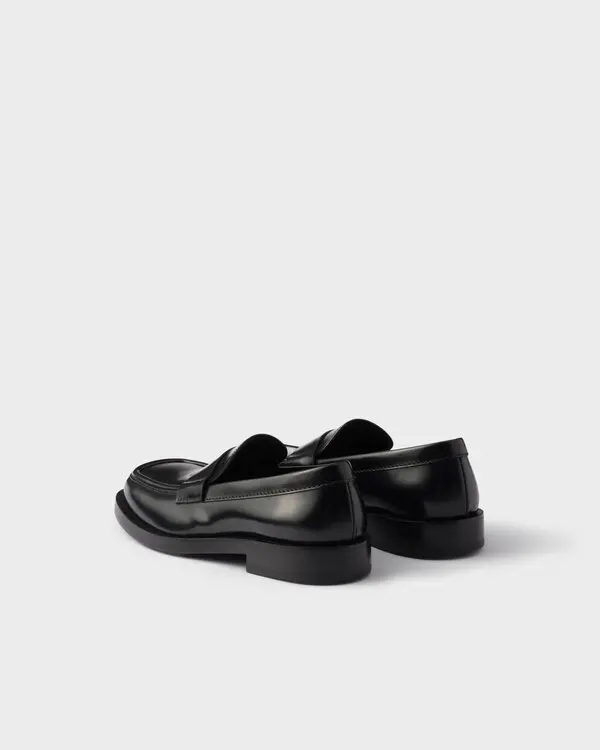 Prada Brushed Leather Loafers