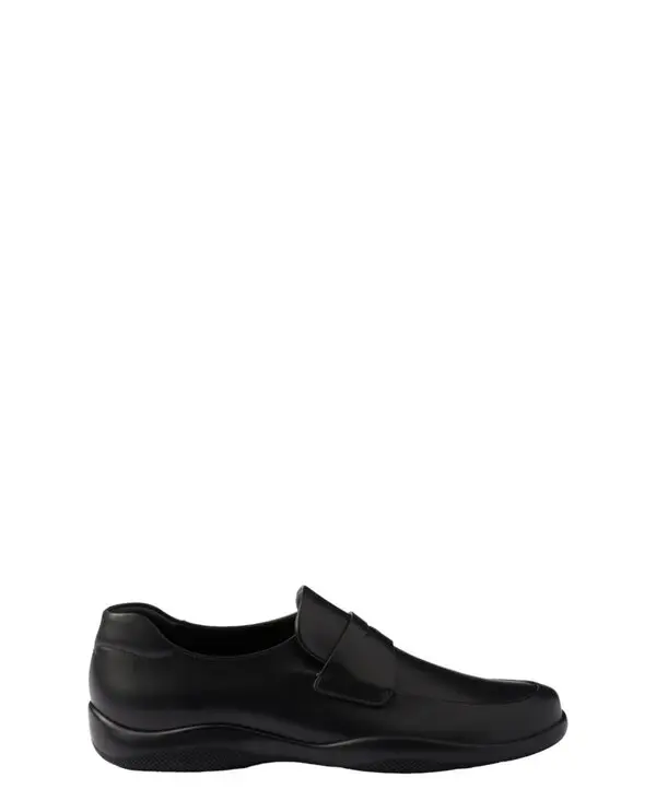 Prada Toblach Leather Loafers - Black