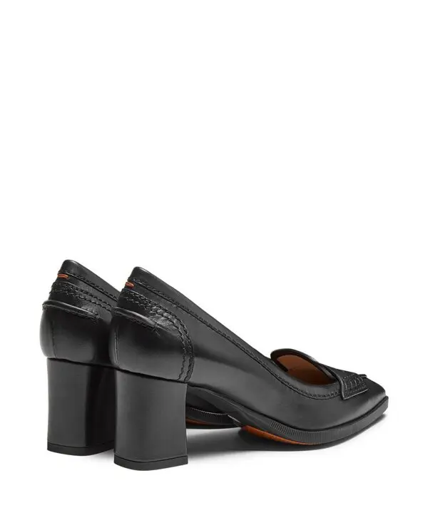 Santoni Leather Mid-heel Pumps