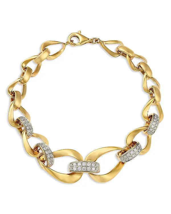 Bloomingdale'S Diamond Link Bracelet - Yellow Gold