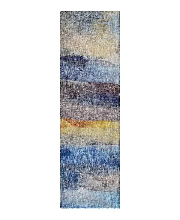 DALYN RUG COMPANY Dalyn Boca Washable Bo4 Runner Area Rug, 2'3 X 7'6 - Blue