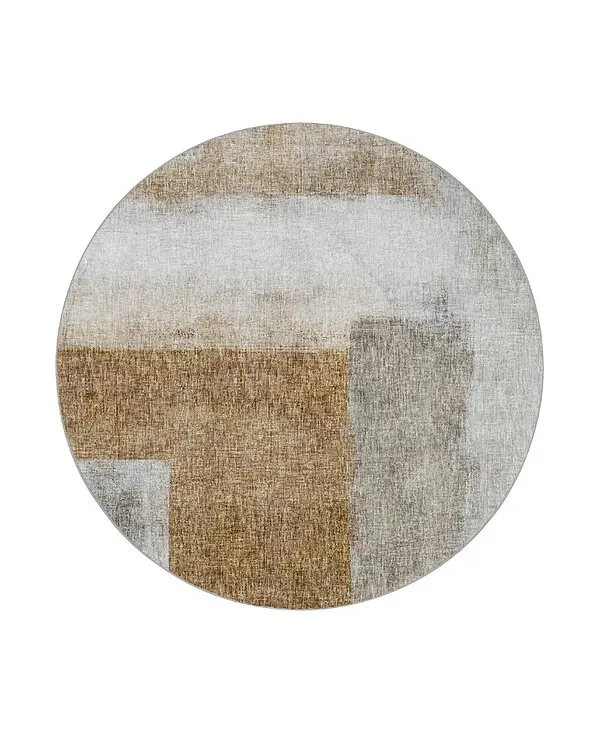 DALYN RUG COMPANY Dalyn Boca Washable Bo1 Round Area Rug, 8' X 8 - Brown