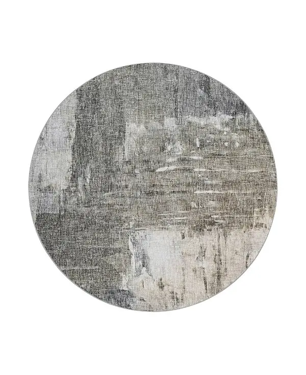 DALYN RUG COMPANY Dalyn Boca Washable Bo2 Round Area Rug, 8' X 8 - Gray