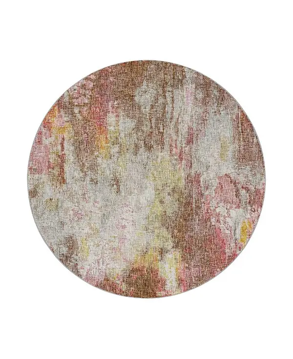 DALYN RUG COMPANY Dalyn Boca Washable Bo10 Round Area Rug, 8' X 8 - Blush
