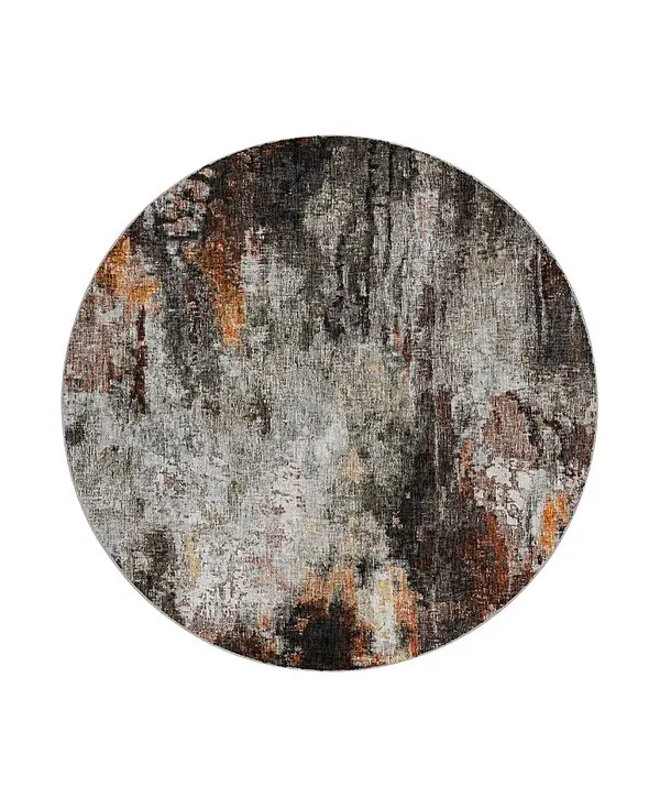 DALYN RUG COMPANY Dalyn Boca Washable Bo10 Round Area Rug, 8' X 8 - Gray