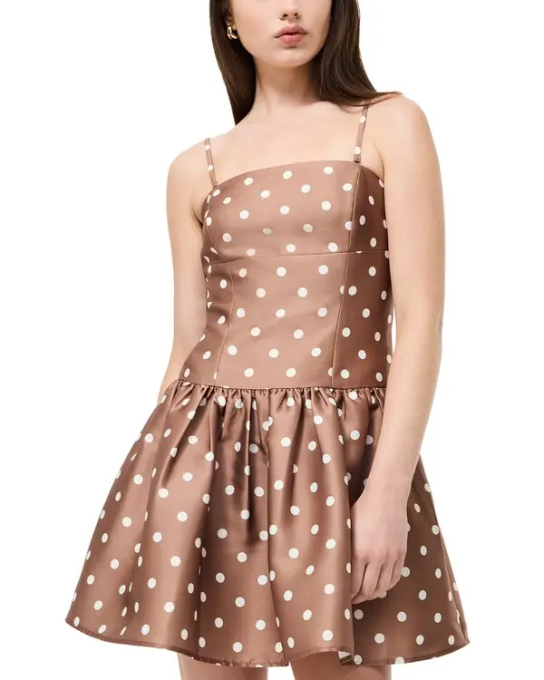 French Connection Structured Taffeta Polka Dot Dress