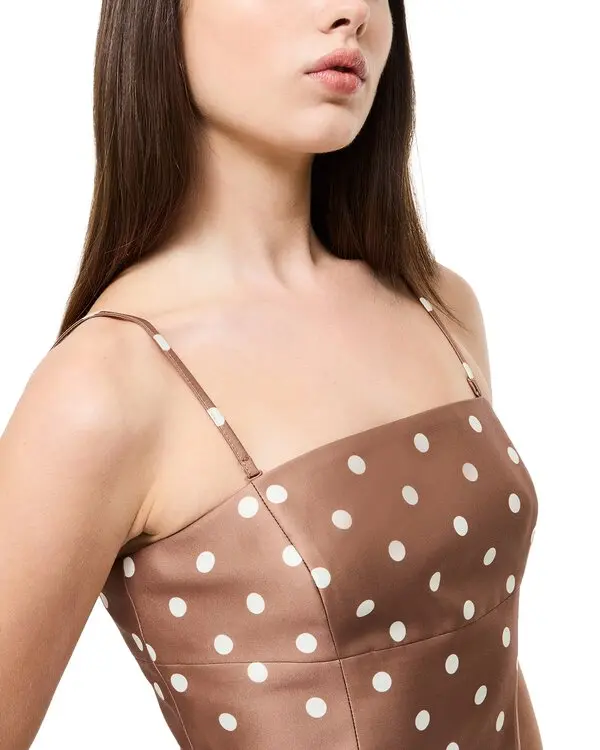 French Connection Structured Taffeta Polka Dot Dress