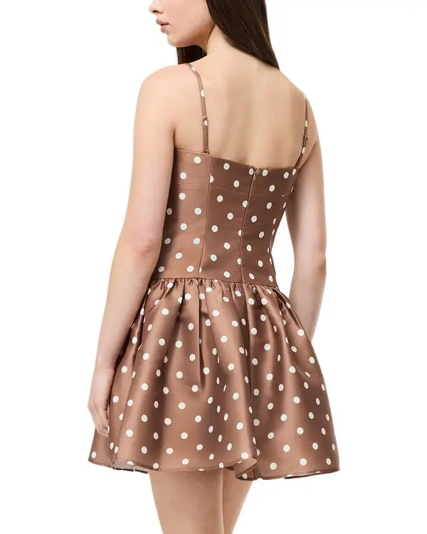 French Connection Structured Taffeta Polka Dot Dress
