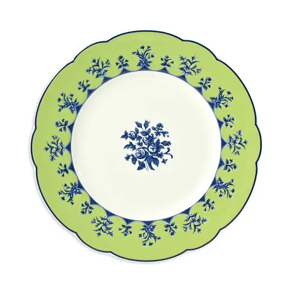 Bernardaud Chateaubriand Green Salad Plate - Green/white Blue