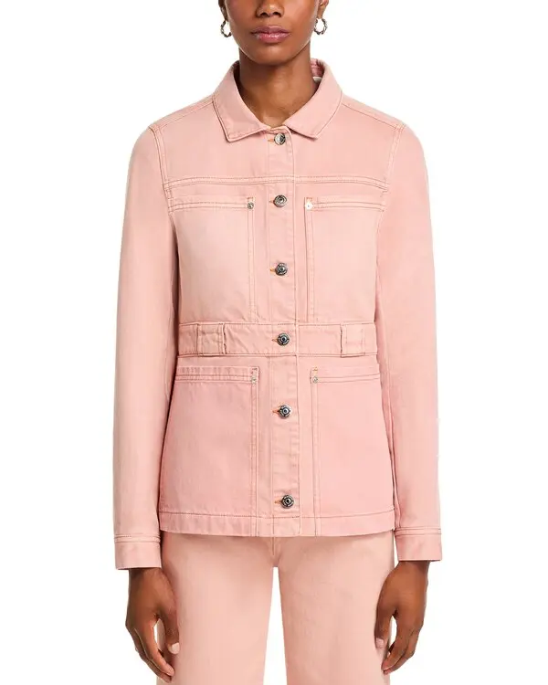 Veronica Beard Marvin Patch Pocket Jacket - Pink Blossom