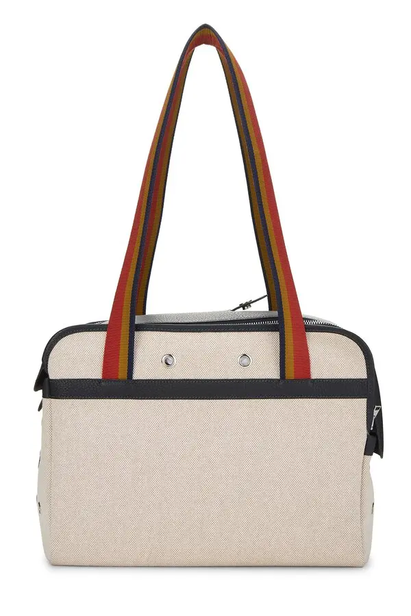 Hermès Toile H & Fjord Dog Carrier - Navy