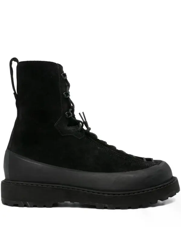 Stone Island Suede Lace-up Boots - Black