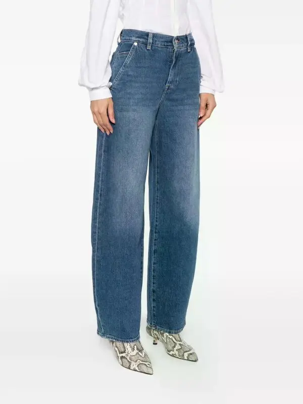 7 For All Mankind Five-pocket High-rise Jeans