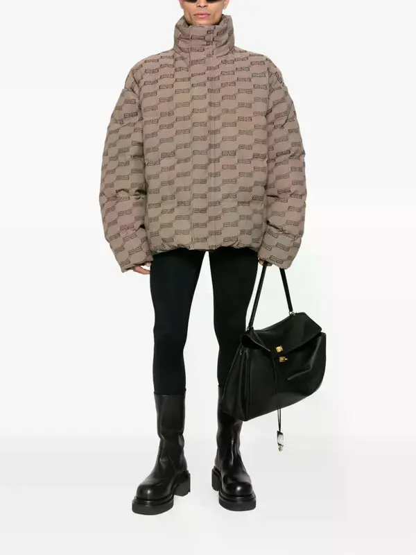 Balenciaga Logo-pattern Quilted Padded Jacket