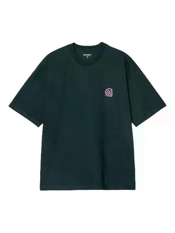 Carhartt Work In Progress Helix Swirl-logo T-shirt - Green