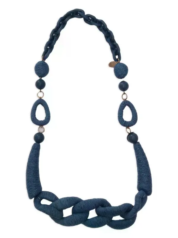 Max Mara Teismo Chain Necklace - Blue