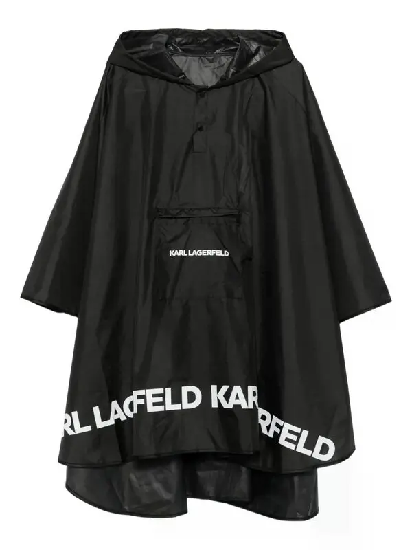 Karl Lagerfeld Logo-print Hooded Poncho