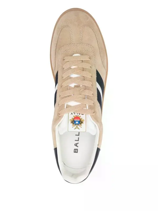 Bally Stripe-detail Suede Sneakers - Neutrals