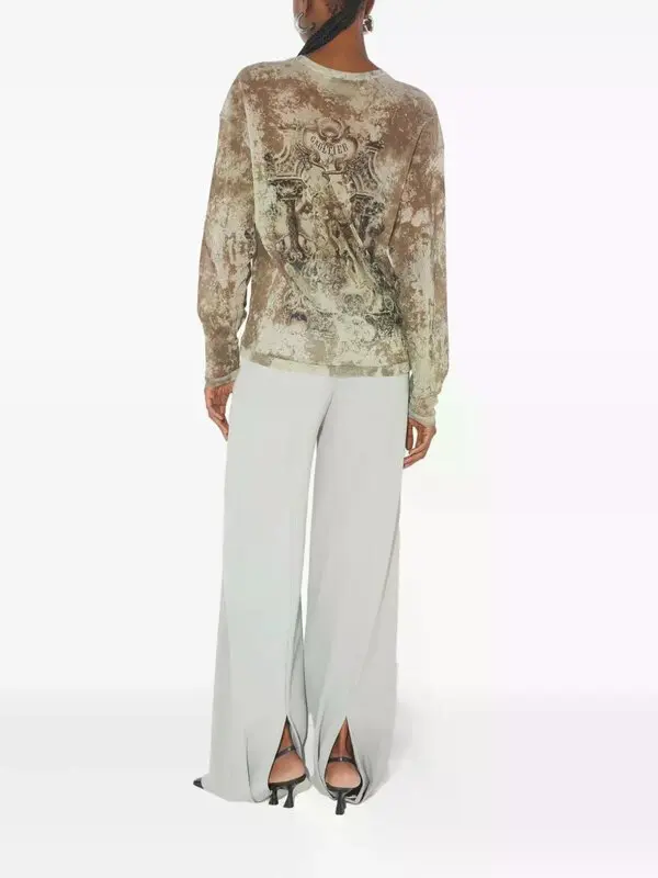 JEAN PAUL GAULTIER Medallion Print Long-sleeved T-shirt - Neutrals