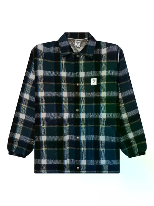 SOUTH2 WEST8 Plaid Wool Shirt Jacket
