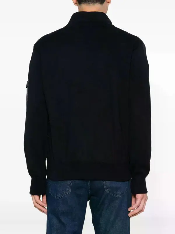 Paul & Shark Quilted Wool-sleeve Jacket