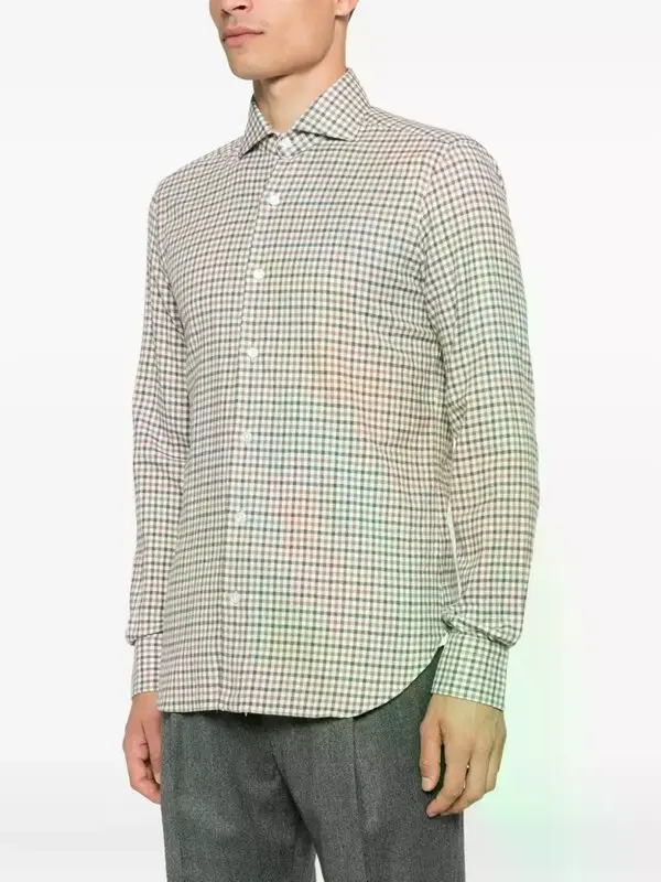 BARBA NAPOLI Checked Cotton Shirt