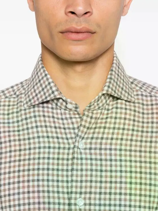 BARBA NAPOLI Checked Cotton Shirt