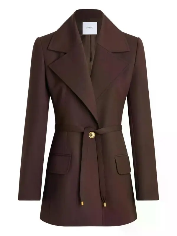 Patou Belted Single-breasted Jacket