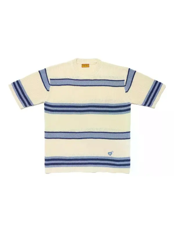 HUMAN MADE Striped Crewneck Knit T-shirt - Blue