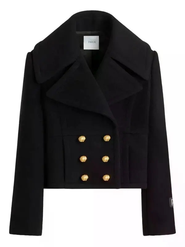 Patou Double-breasted Jacket - Black
