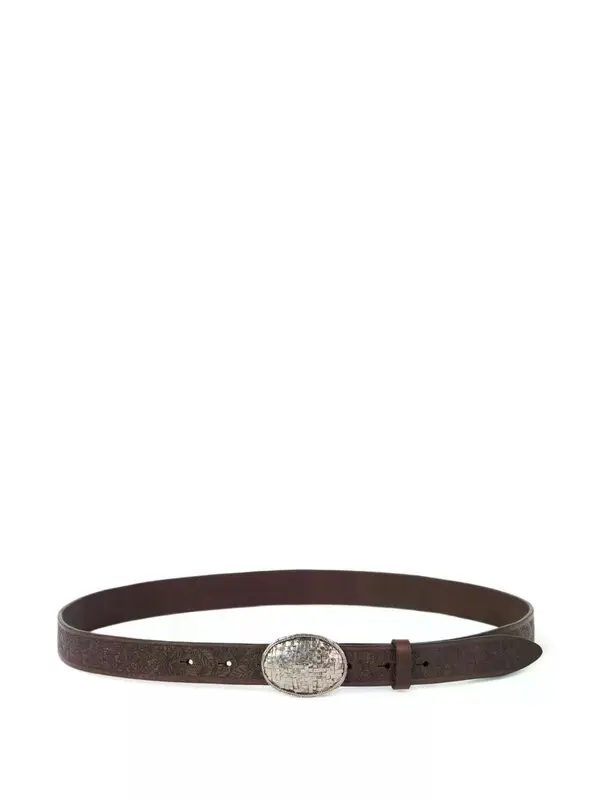 Brunello Cucinelli Woven-buckle Belt - Brown