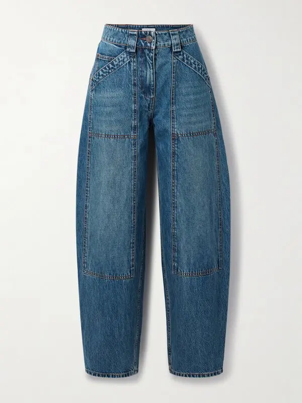 Co Paneled High-rise Barrel-leg Jeans