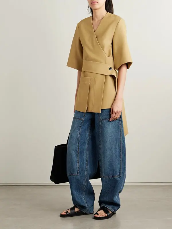 Co Paneled High-rise Barrel-leg Jeans