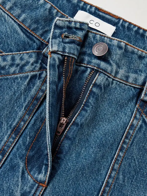 Co Paneled High-rise Barrel-leg Jeans
