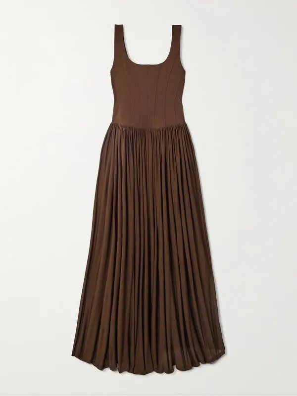 Simkhai Jamie Jersey Midi Dress - Brown