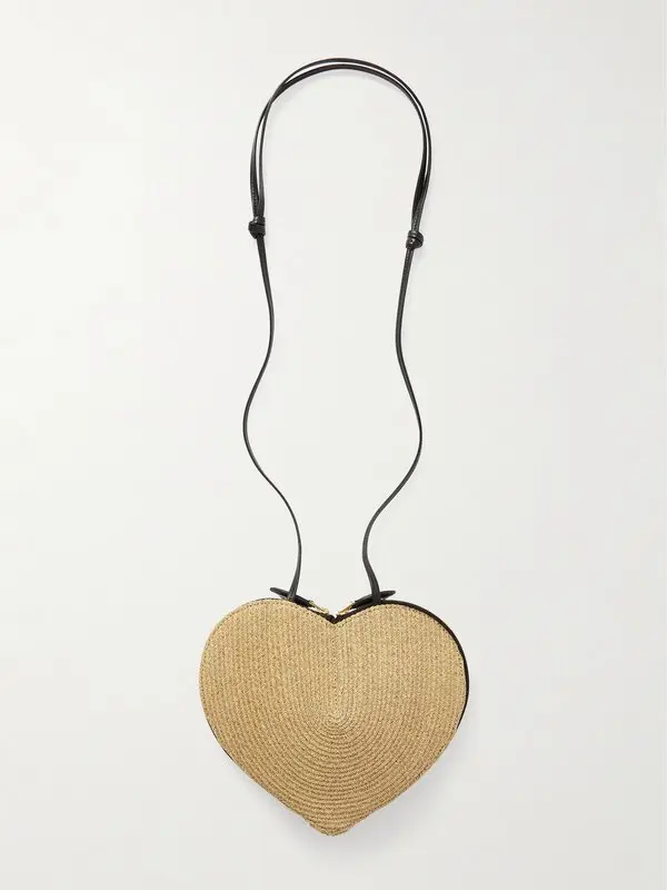 Alaïa Le Coeur Raffia Shoulder Bag - Neutrals