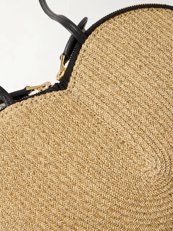 Alaïa Le Coeur Raffia Shoulder Bag - Neutrals
