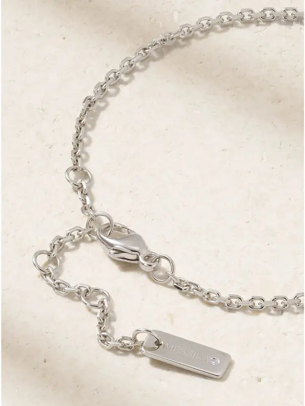 Messika Move Classique Ciselé 18-karat White Diamond Bracelet - Silver