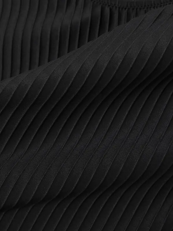 Alaïa Ribbed Cutout Swimsuit - Black