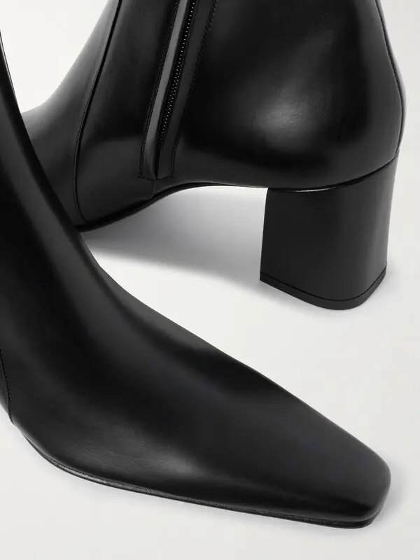 Saint Laurent Rainer Leather Ankle Boots