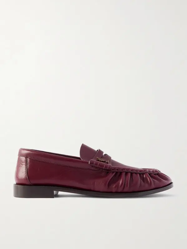 Saint Laurent Le Loafer Leather Loafers - Red