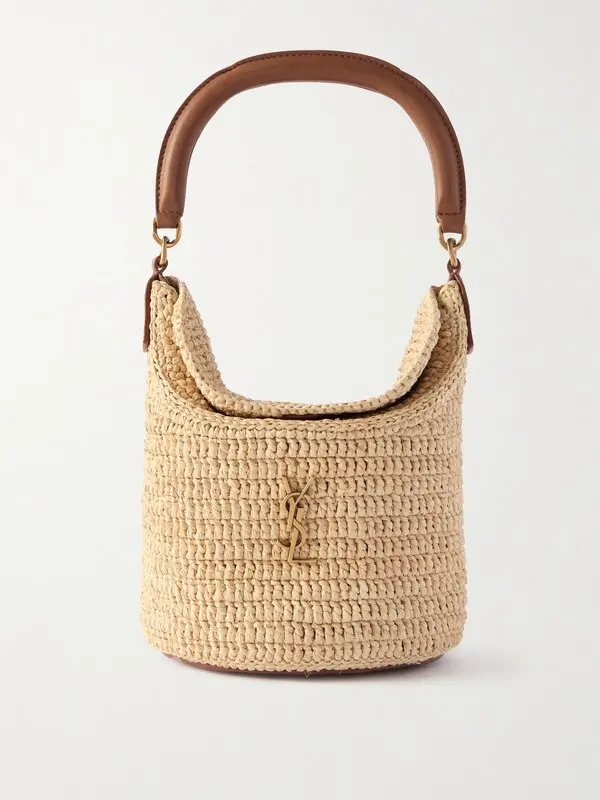 Saint Laurent Gaby Raffia Bucket Bag