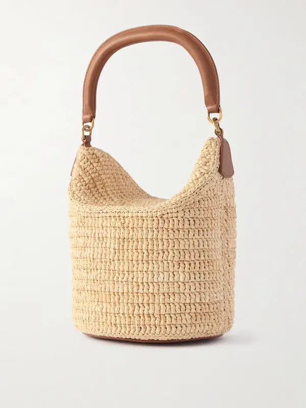 Saint Laurent Gaby Raffia Bucket Bag