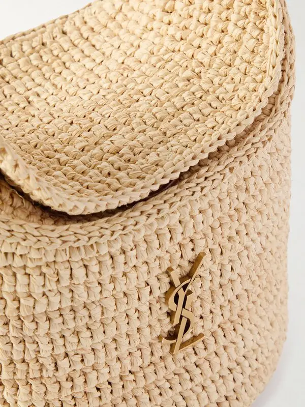 Saint Laurent Gaby Raffia Bucket Bag