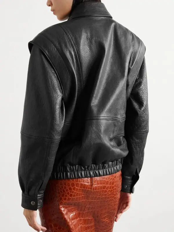 Saint Laurent Oversized Leather Jacket
