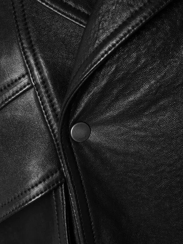 Saint Laurent Oversized Leather Jacket