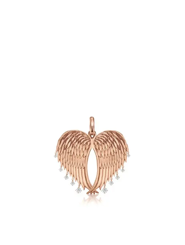 BRIONY RAYMOND Diamond Wings Of Strength Medallion - 18 Karat Rose Gold